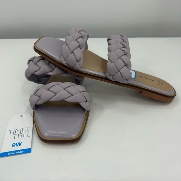 Time and Tru | Shoes | Nwt Time And Tru Lavender Braided Sandals Womens ...